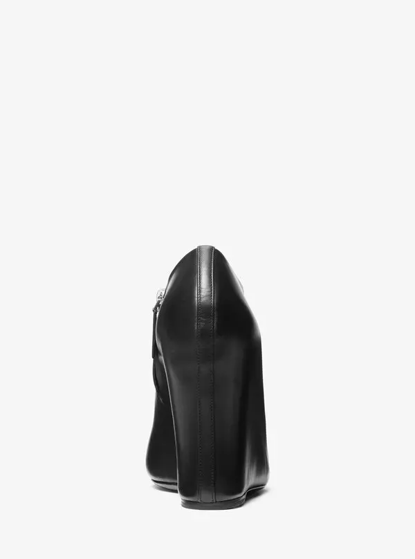Michael Kors Kasia Leather Wedge Ankle Boots