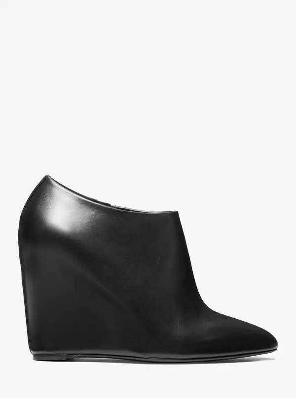 Michael Kors Kasia Leather Wedge Ankle Boot