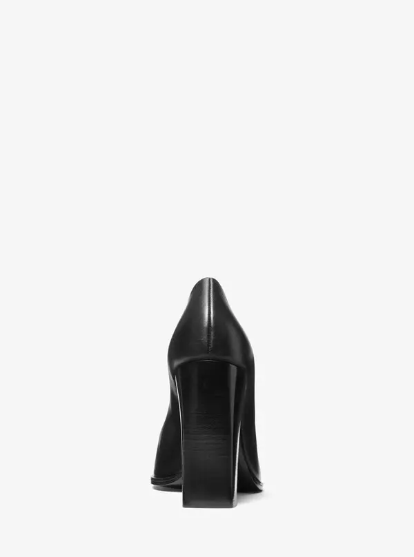 Michael Kors Jeanne Leather Square Toe Pumps - Black