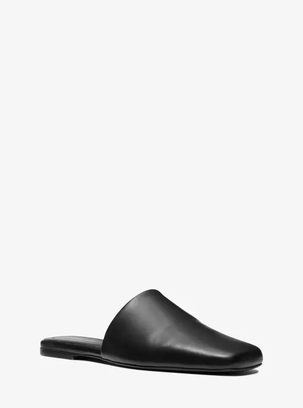 Michael Kors Kirsty Leather Slipper - Black