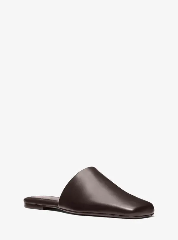 Michael Kors Kirsty Leather Slipper - Brown