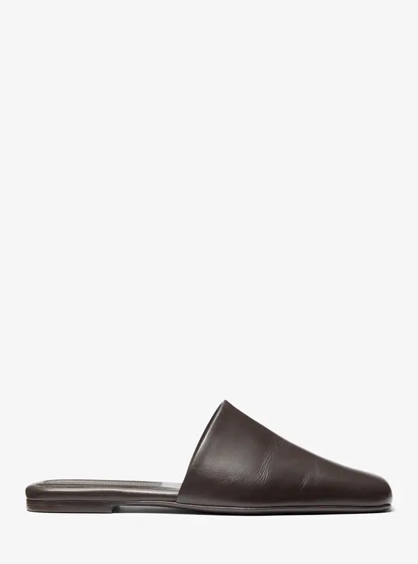 Michael Kors Kirsty Leather Slipper - Brown