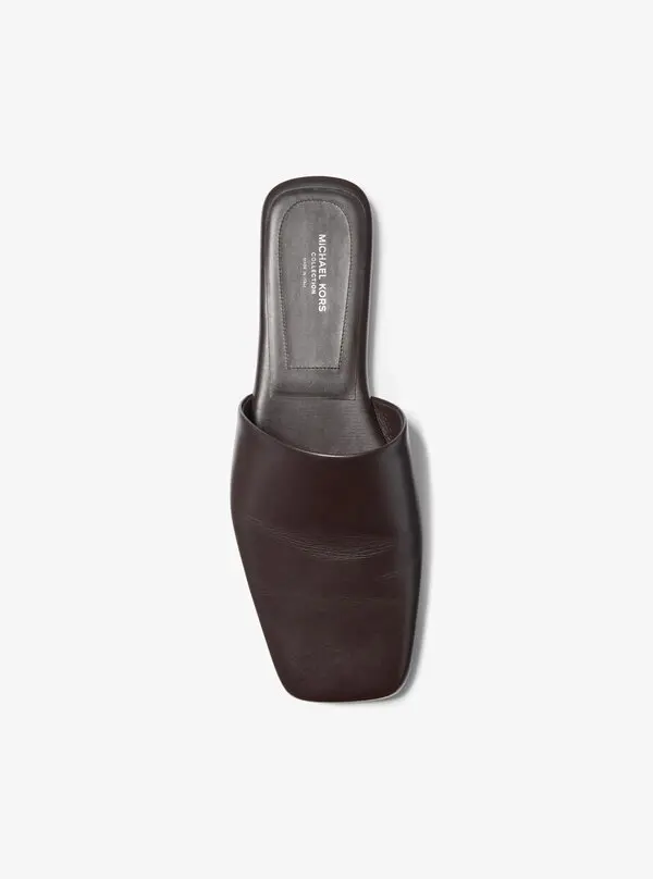 Michael Kors Kirsty Leather Slipper - Brown