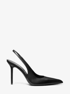 Michael Kors Reece Leather Slingback Pumps - Black