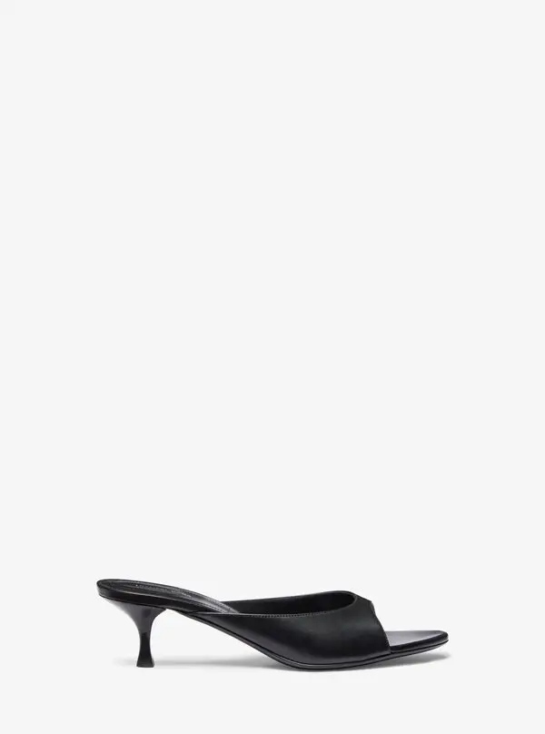 Michael Kors Arianna Leather Mule In Size By - Black