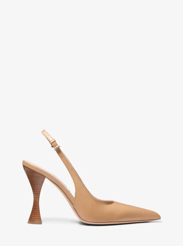 Michael Kors Isabella Leather Slingback Pump - Brown