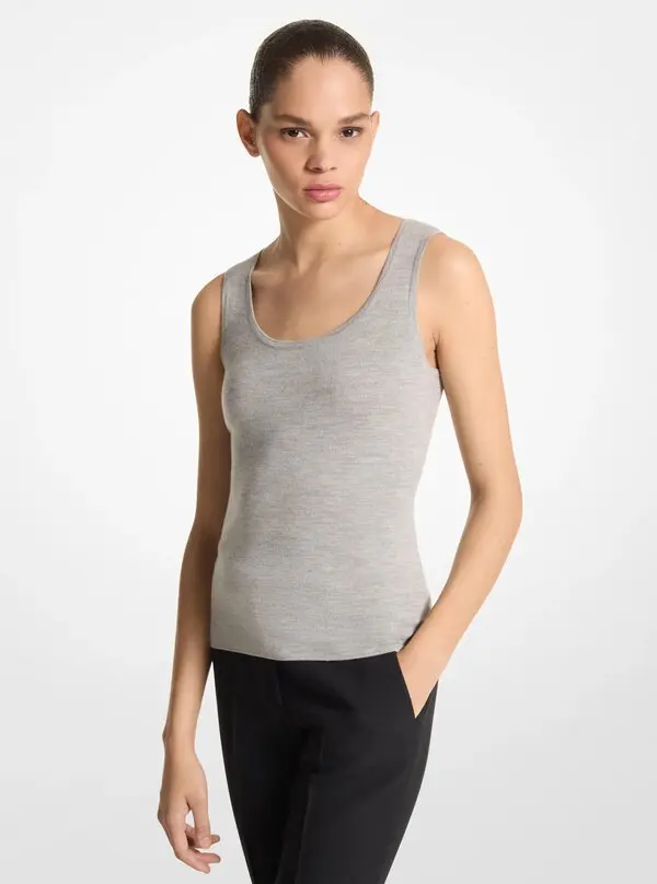 Michael Kors Bette Cashmere Tank Top - Grey