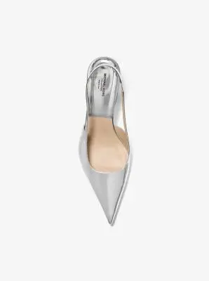 Michael Kors Emma Metallic Leather Slingback Pump