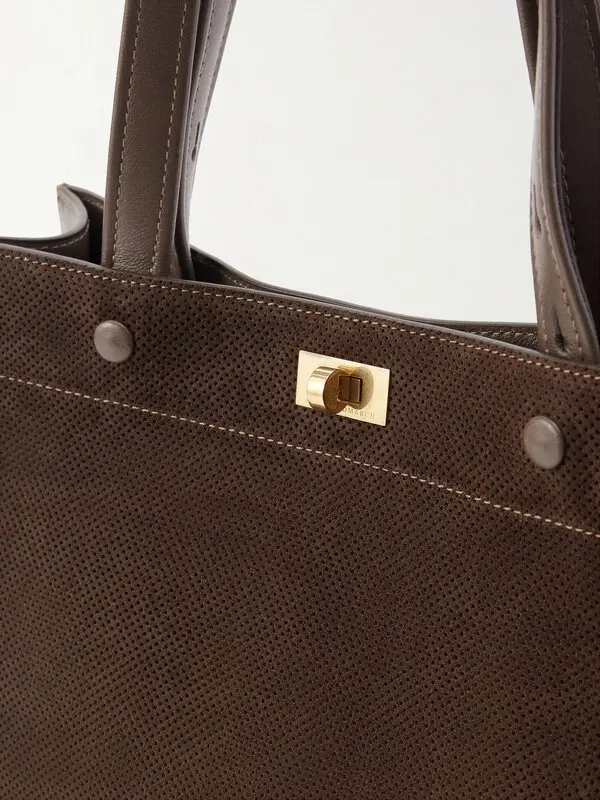 ANYA HINDMARCH Mortimer Small Leather And Suede Tote