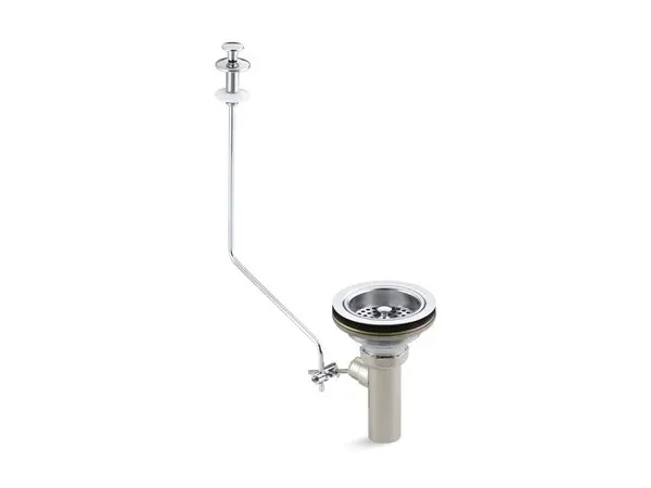 KOHLER Duostrainer Sink Strainer With Tailpiece And Pop-up Drain - Polished Chrome