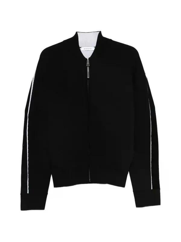Givenchy Zipped Cardigan With Couture Seam - Black