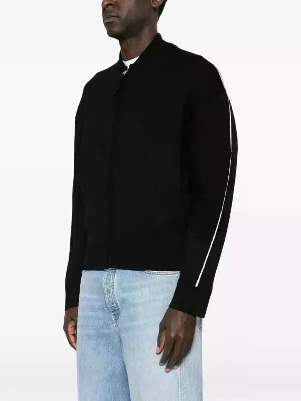 Givenchy Zipped Cardigan With Couture Seam - Black