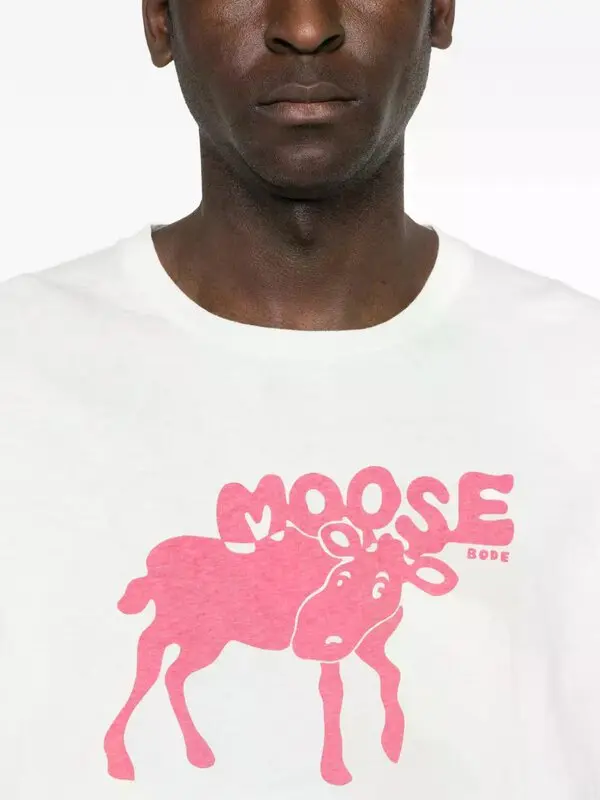 BODE Antlers Moose T-shirt - White