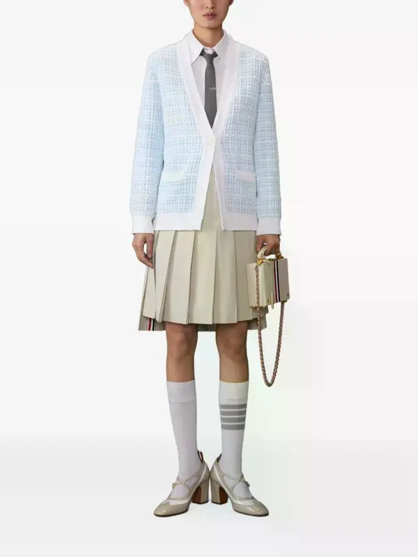 Thom Browne Pleated Mini Skirt - Neutrals