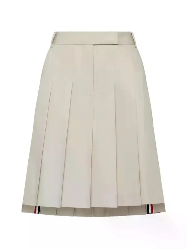 Thom Browne Pleated Mini Skirt - Neutrals