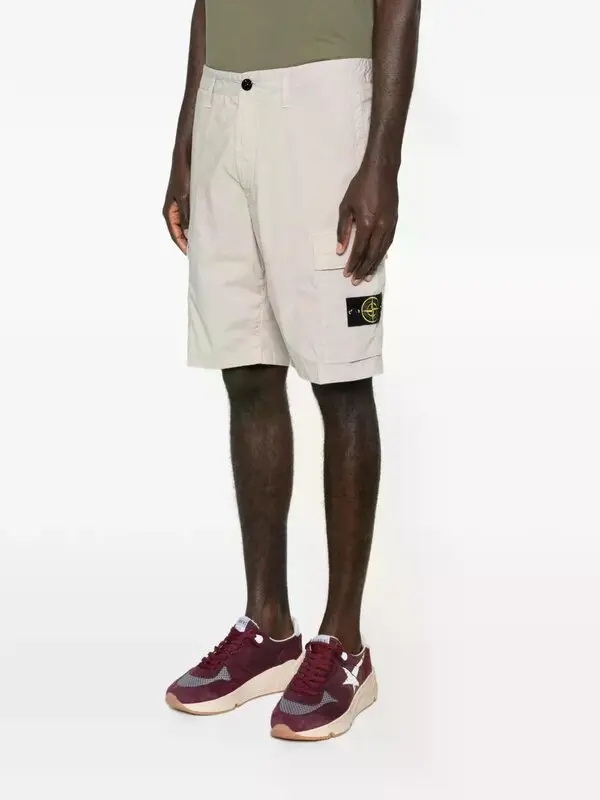 Stone Island Logo Patch Cargo Shorts