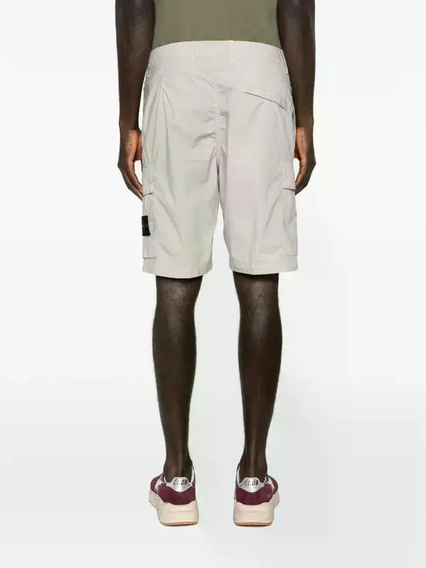 Stone Island Logo Patch Cargo Shorts