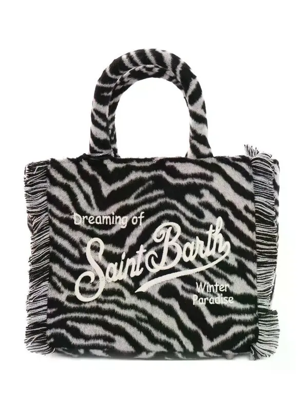 MC2 SAINT BARTH Zebra Felt Mini Tote Bag