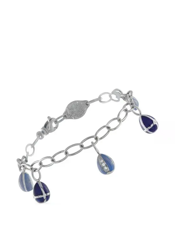 Faberge Diamond And Enamel Bracelet - Silver