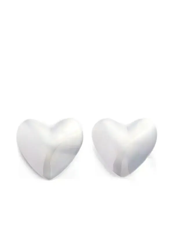 PATOU Heart Clip On Earrings - Silver