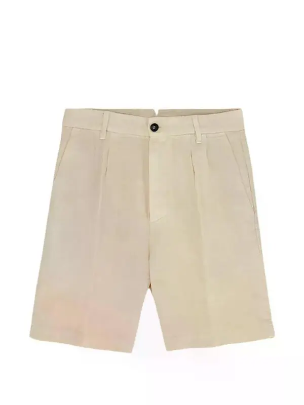 FORTELA Tailored Shorts With Logo Detail - Neutrals