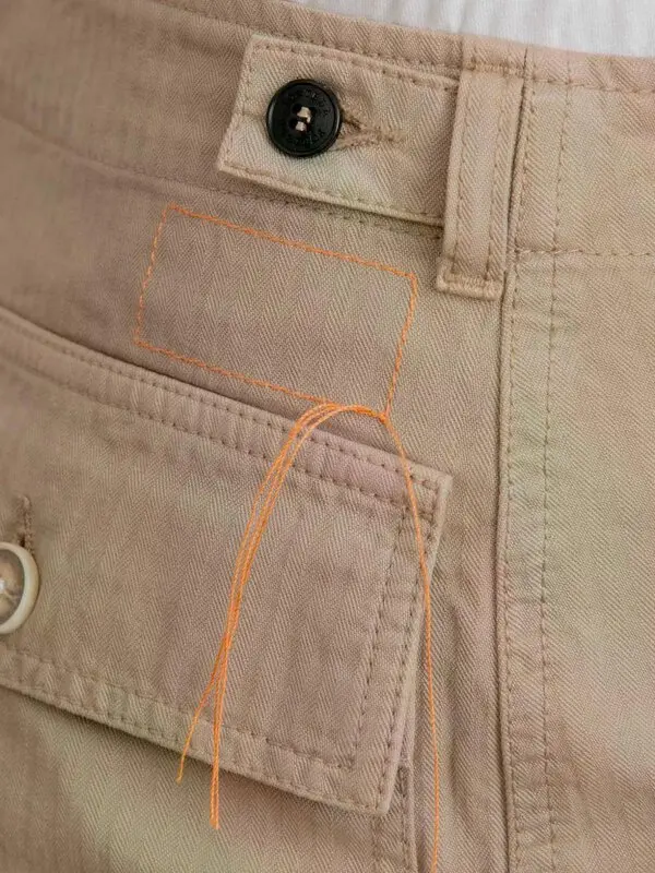 FORTELA Jerryt Herringbone Patch-pocket Trousers