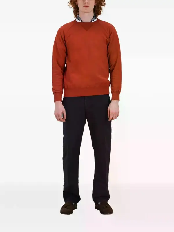 FORTELA Raglan-sleeve Crew-neck Sweatshirt - Red