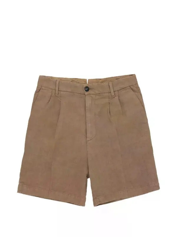 FORTELA Tailored Side-pocket Shorts - Brown