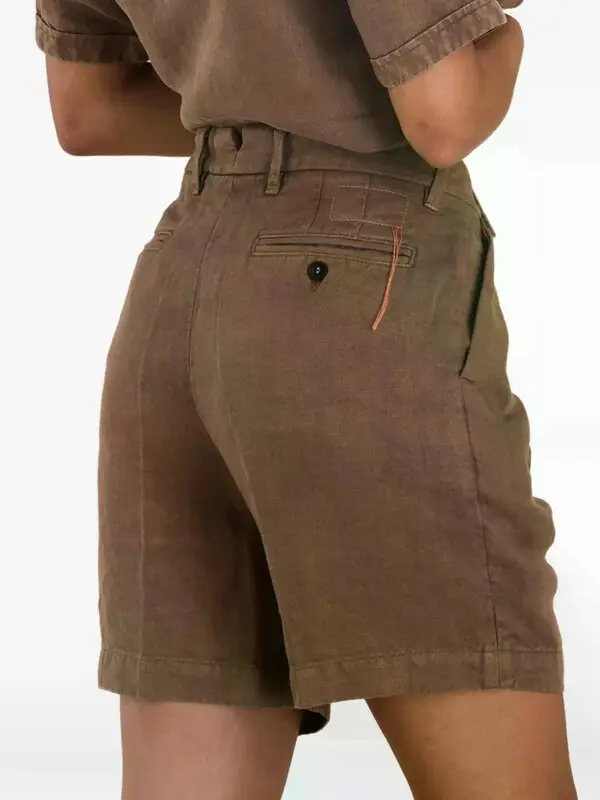 FORTELA Tailored Side-pocket Shorts - Brown