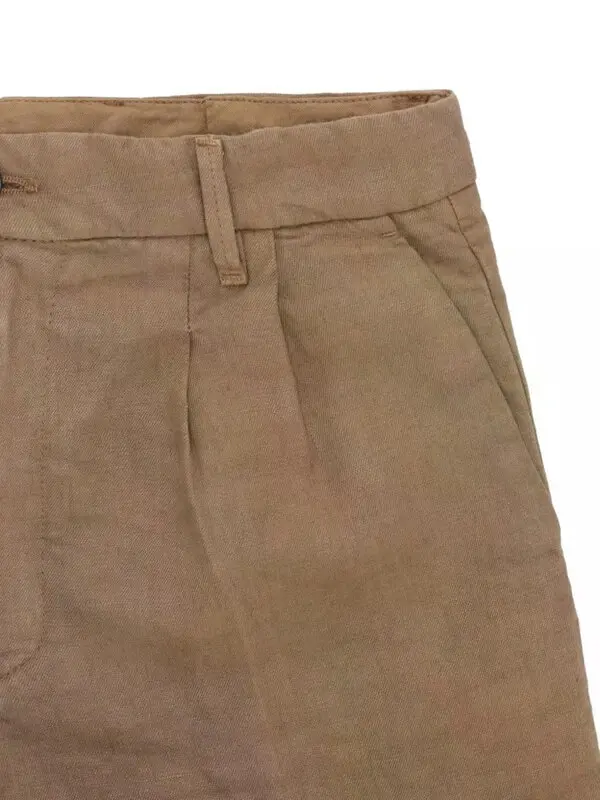 FORTELA Tailored Side-pocket Shorts - Brown
