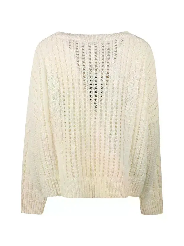 Max Mara Cable-knit Eyelet Sweater