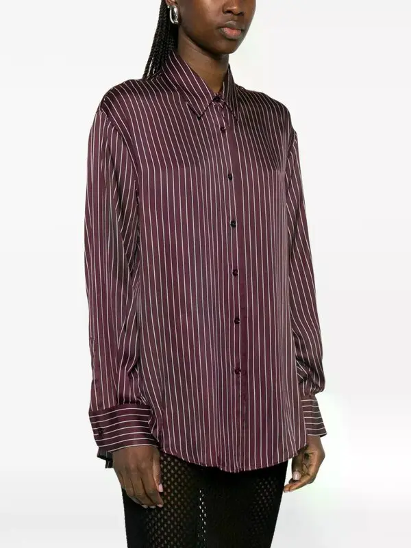 THE FRANKIE SHOP Striped Button-down Shirt - Red