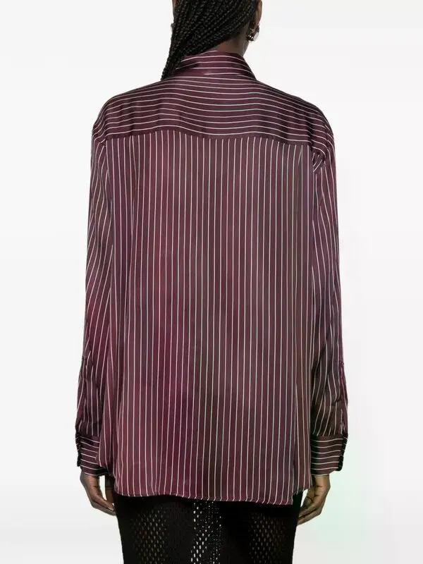 THE FRANKIE SHOP Striped Button-down Shirt - Red