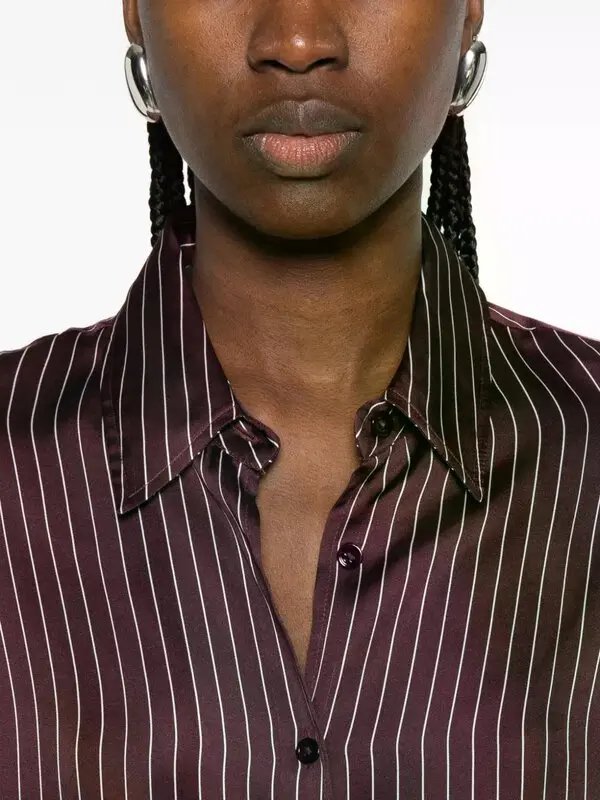 THE FRANKIE SHOP Striped Button-down Shirt - Red