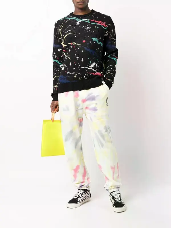 BILLIONAIRE BOYS CLUB Paint Splatter-print Crew Neck Jumper