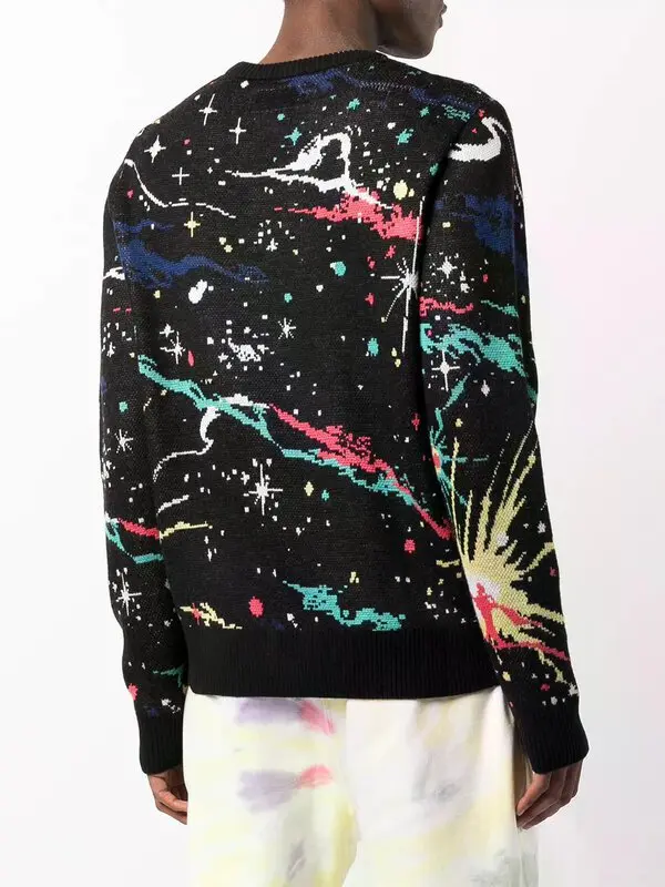 BILLIONAIRE BOYS CLUB Paint Splatter-print Crew Neck Jumper