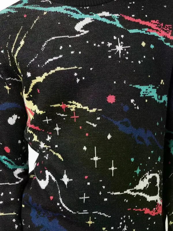 BILLIONAIRE BOYS CLUB Paint Splatter-print Crew Neck Jumper