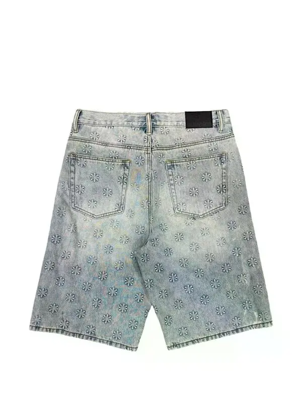LOSTSHDWS Embossed Denim Shorts