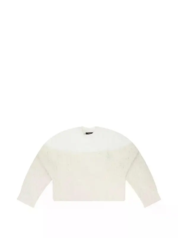 Amiri Drop Needle Crewneck Top - Neutrals