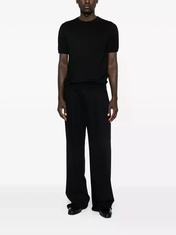 LARDINI Crew Neck Short-sleeve Knitwear