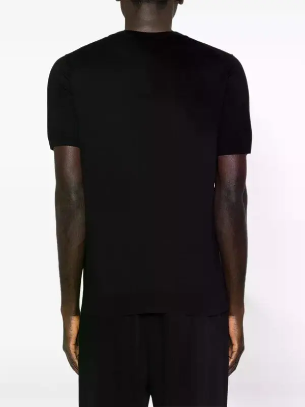 LARDINI Crew Neck Short-sleeve Knitwear