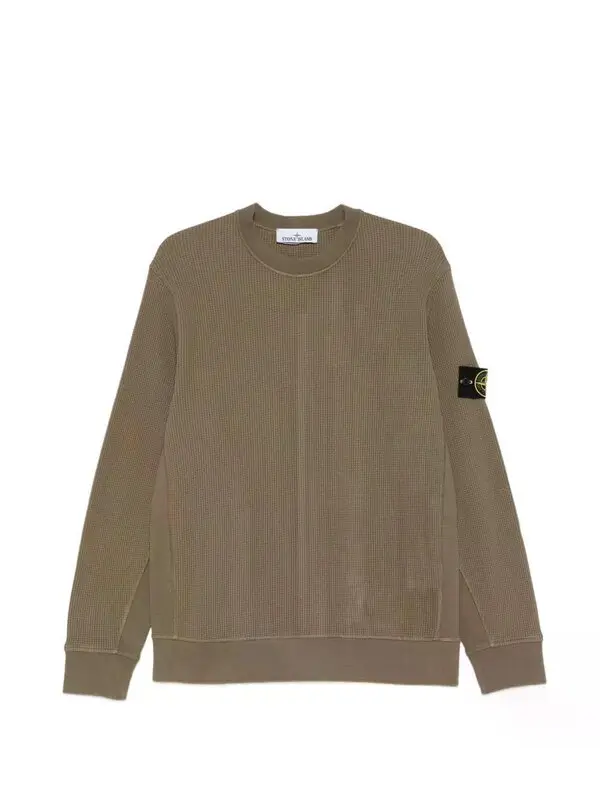 Stone Island Waffle-knit Patch Sweatshirt