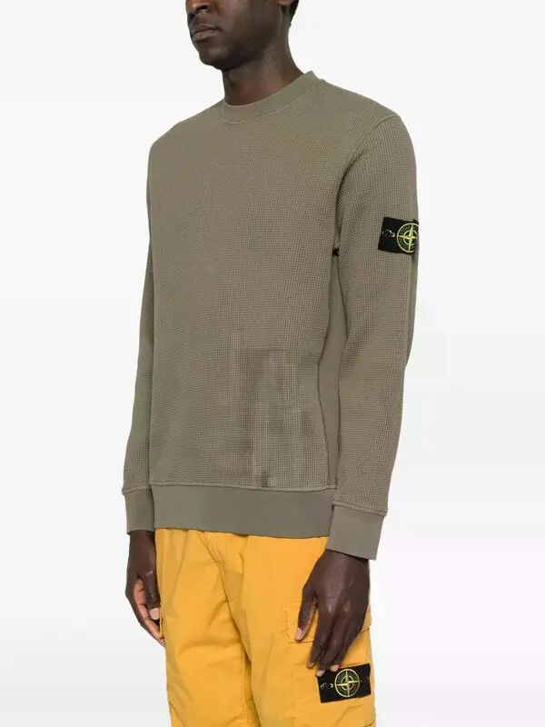 Stone Island Waffle-knit Patch Sweatshirt