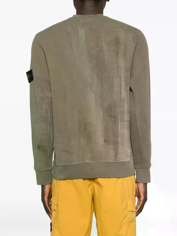 Stone Island Waffle-knit Patch Sweatshirt