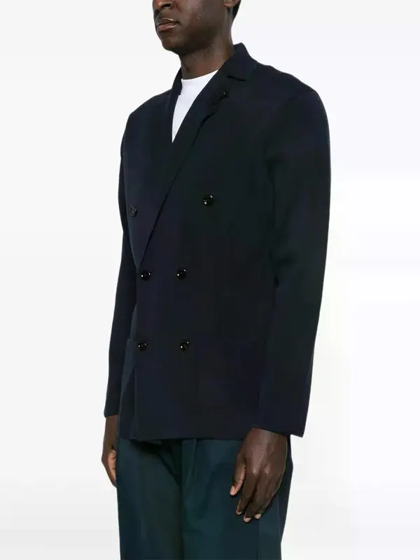 LARDINI Double-breasted Cardigan - Blue