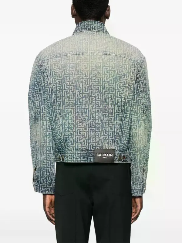 Balmain Monogram Denim Jacket