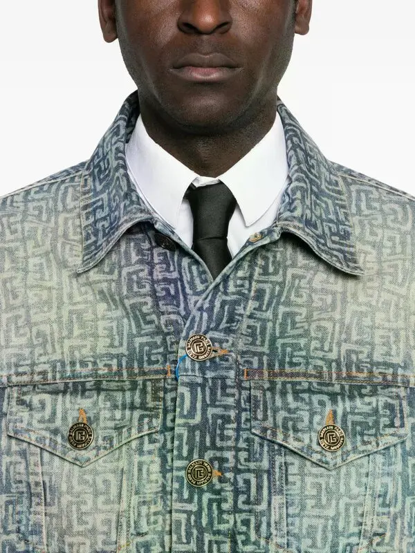 Balmain Monogram Denim Jacket