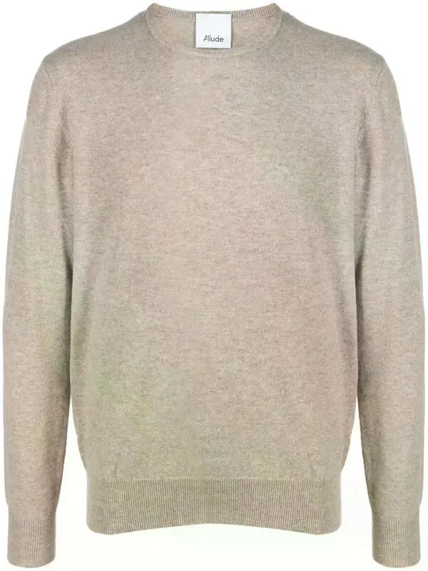 ALLUDE Crew-neck Cashmere Jumper - Neutrals