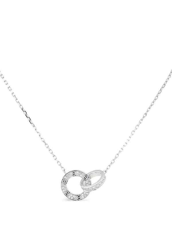 CARTIER 2021 Love Diamond-embellished Necklace - Silver