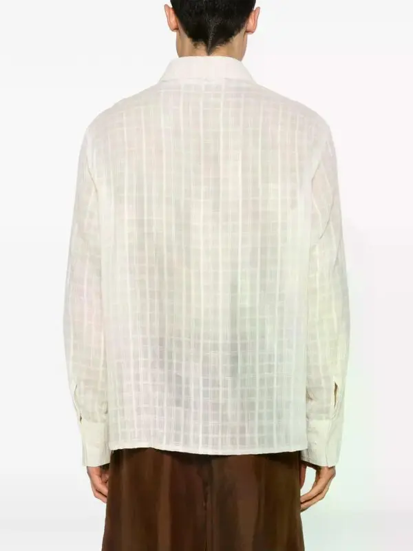 Séfr Point-collar Checked Shirt